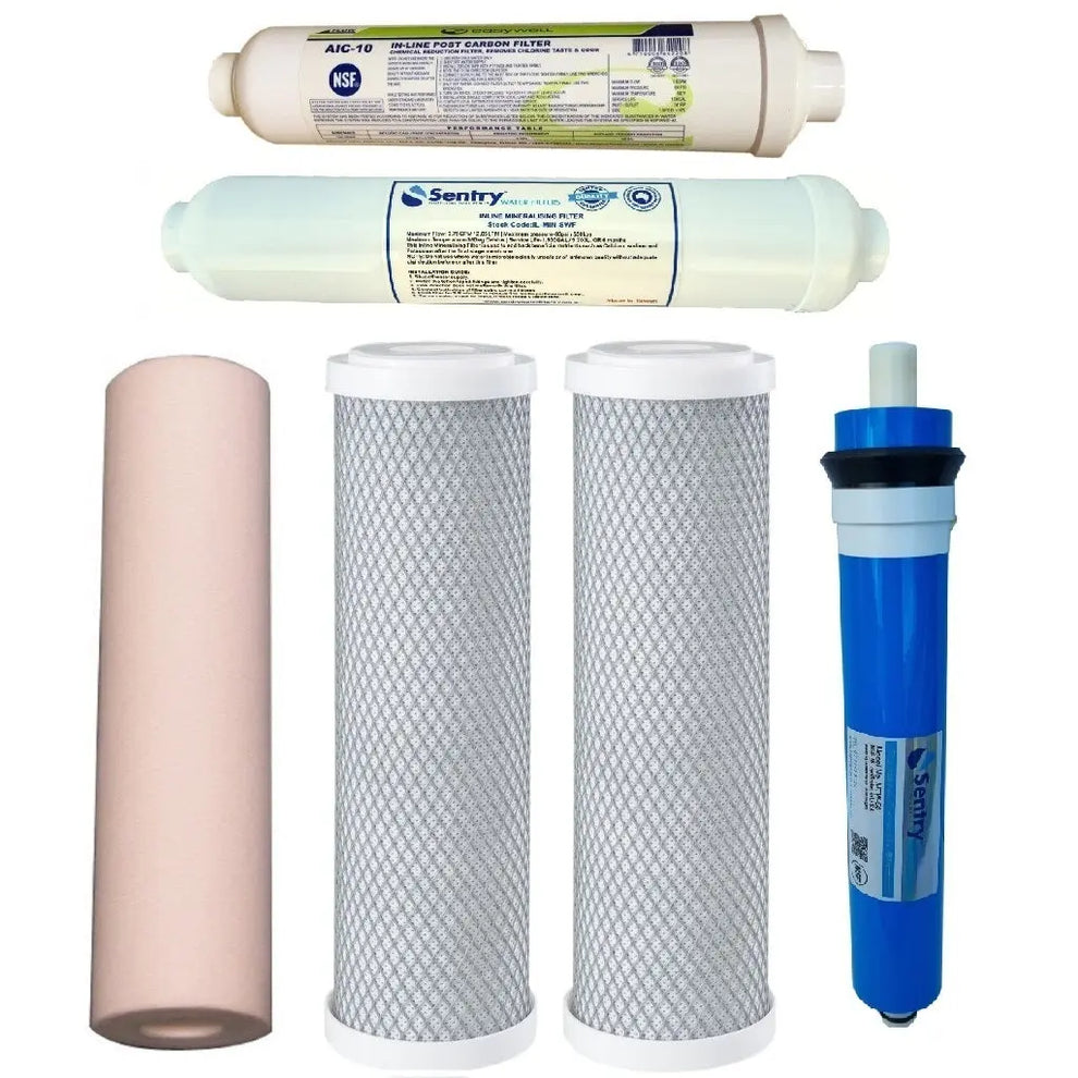 Reverse Osmosis 5-6-7 Stage RO Filter Cartridge Packs – Sentry Water ...